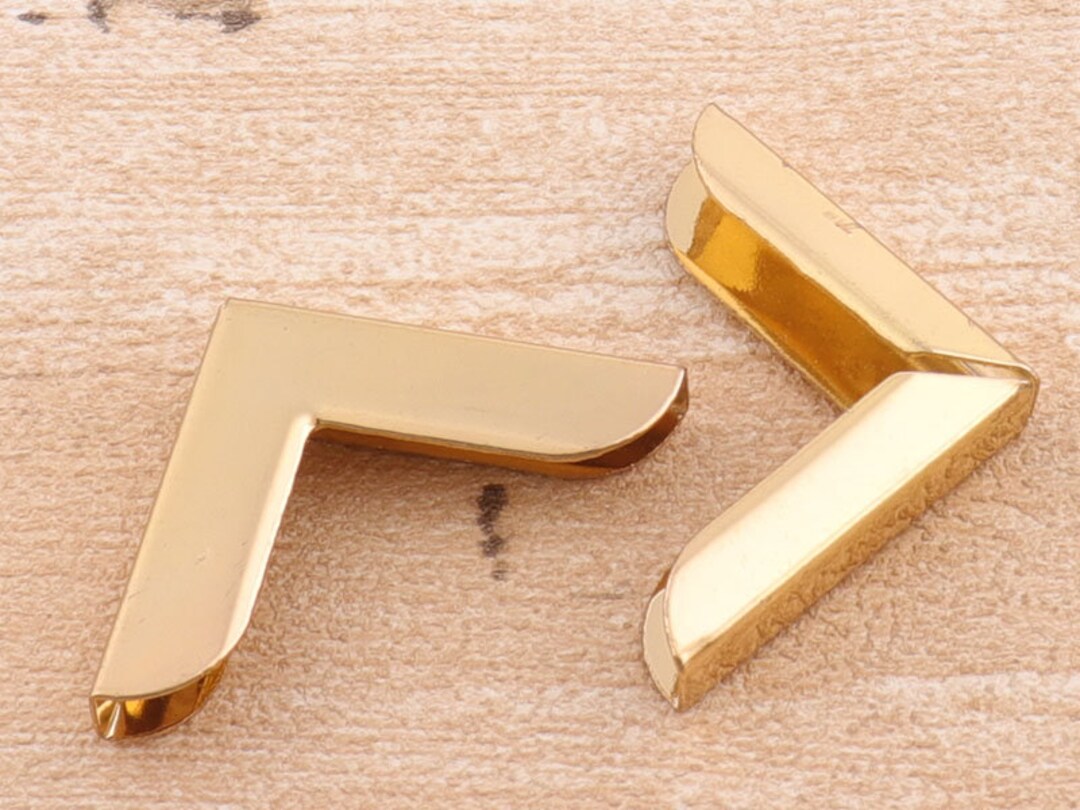16pcs Gold Corners 1 1/4" Corner Decorative Leg Corner Protector metal ...