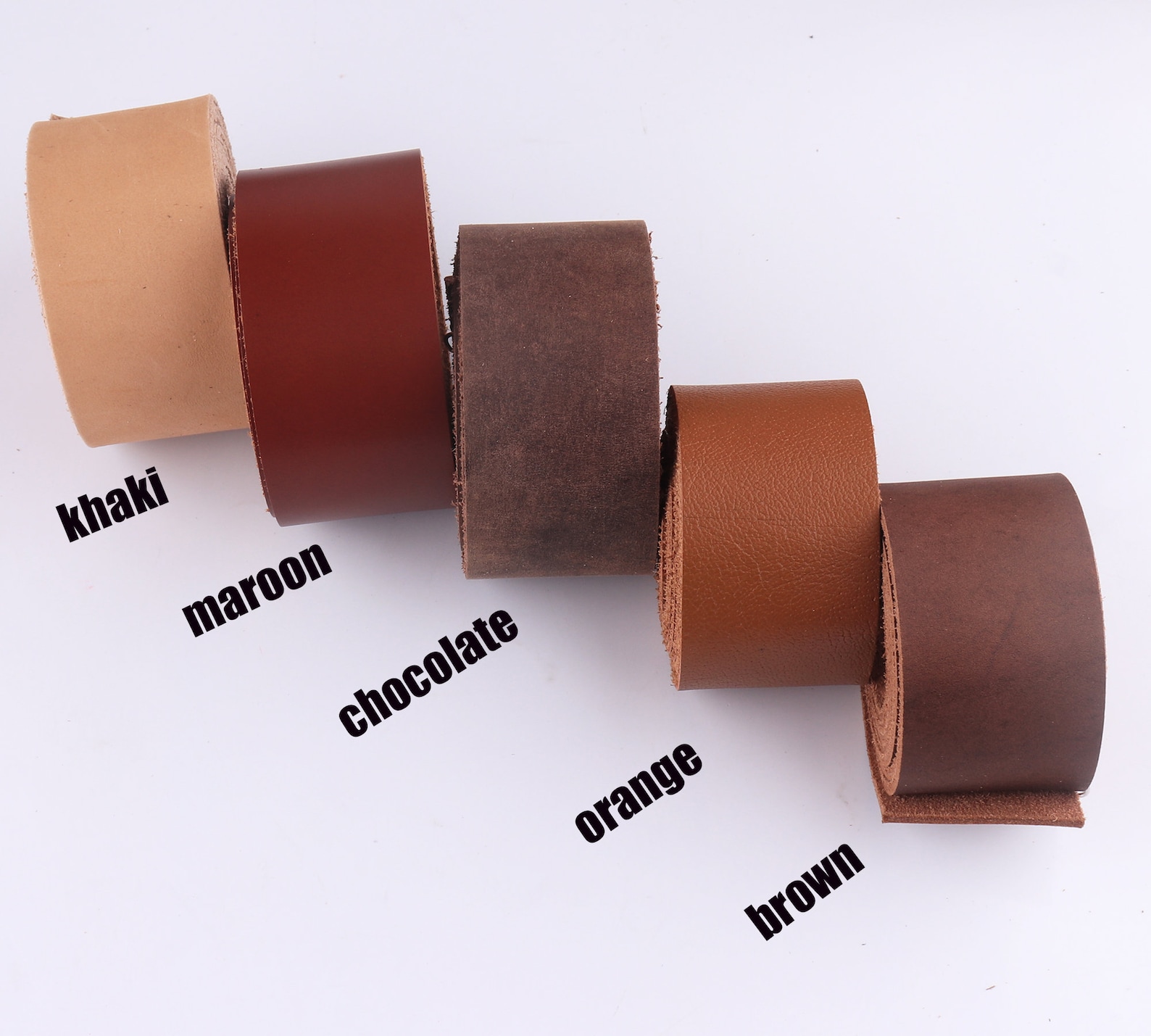 Brown Leather Strap 1.5w Leather Strips Genuine - Etsy