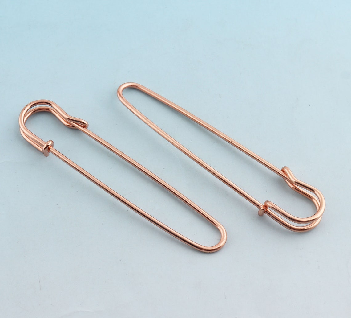 Jumbo Safety Pins Rose Gold Safety Pins 85mm Charming Safety - Etsy