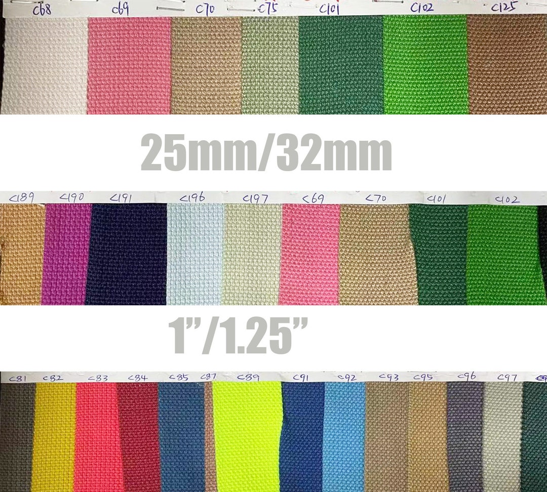 Cotton Webbing 1inch Backpack Straps Webbing Fabric Belt Canvas Webbing ...