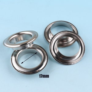 Eyelets With Washer 30 Pcs 17.5 Mmhole Silver Grommet Large Eyelets for ...