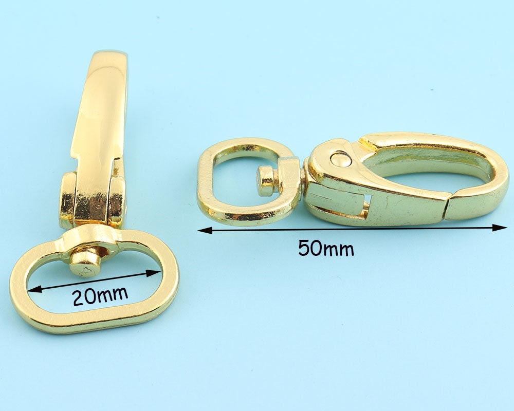 Golden Swivel Snap Clasp 8pcs 50*20mm Metal Lobster Clasp Snap Hook for ...