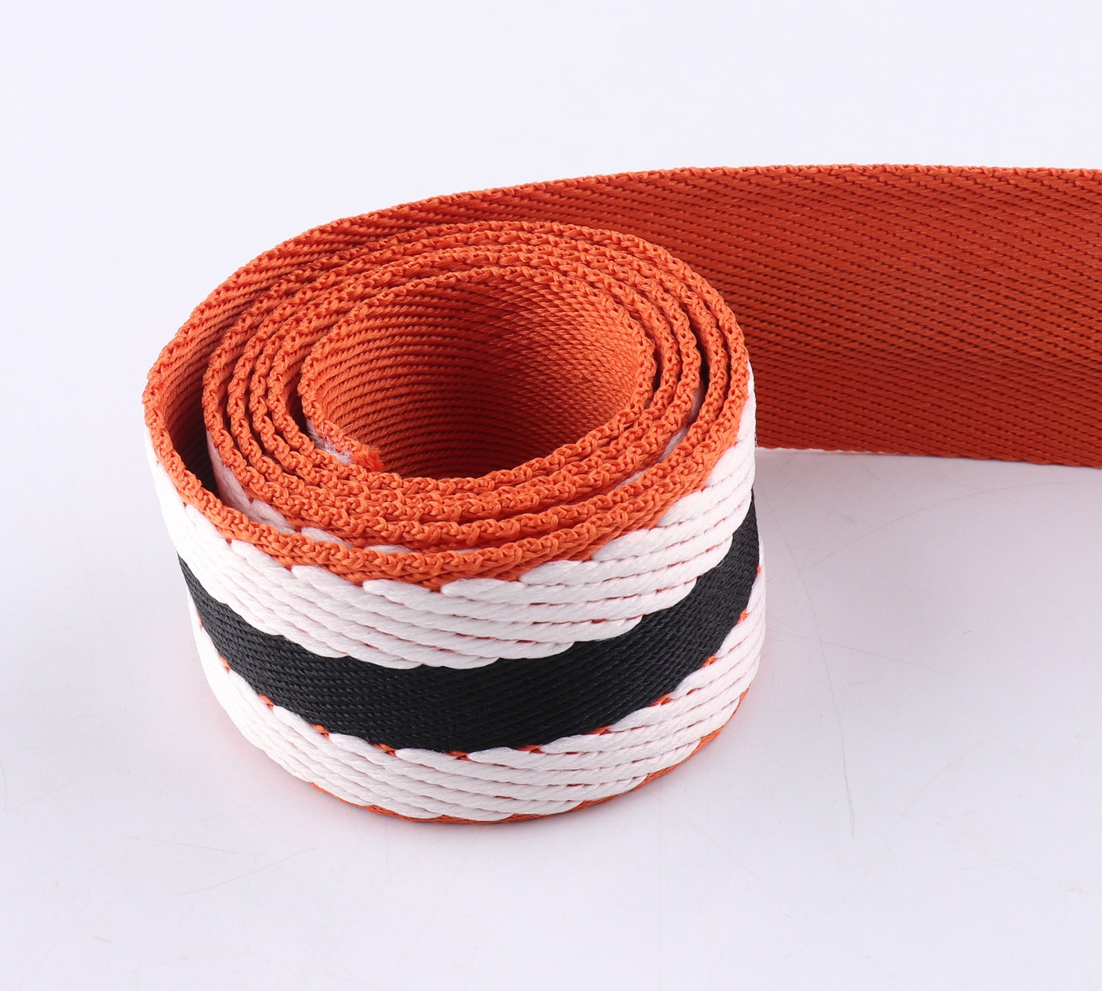 Orange Striped Webbing 38 mm Cotton Webbing Strap Leash | Etsy