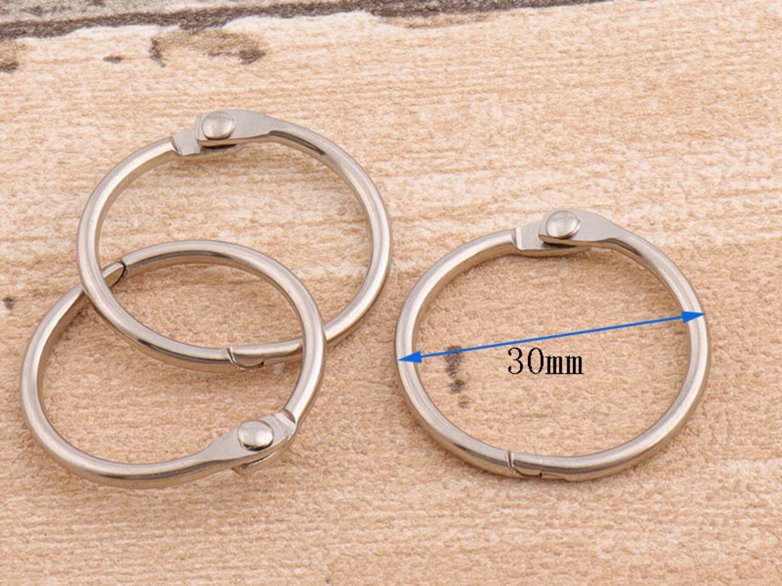 O Ring Spring Hook Push Gate DIY KEYCHAIN Snap Hook 1 1/4"(30mm) Metal ...