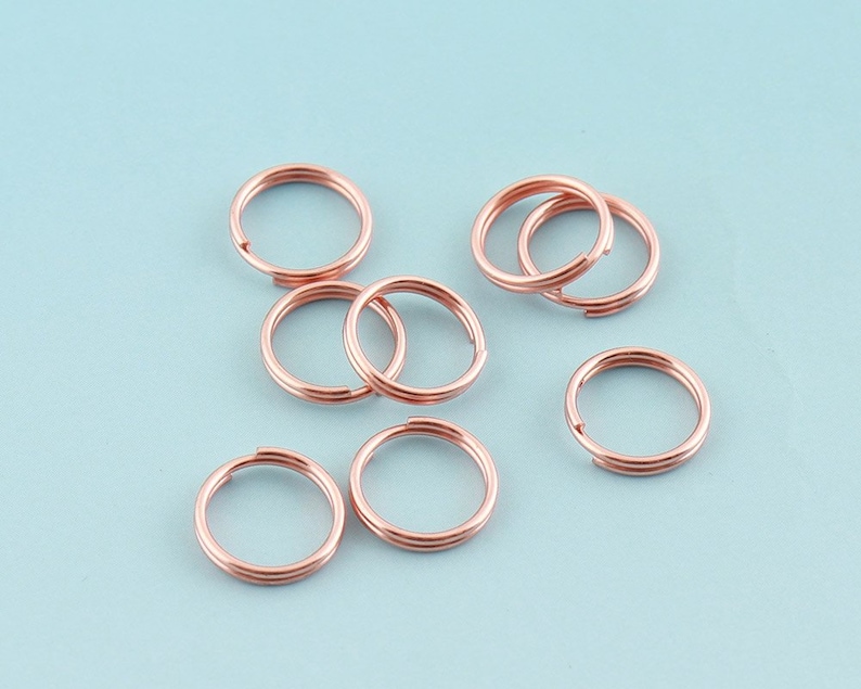 100pcs 12mm Mini Key Ring Rose Gold O Ring Large Key Fob Ring - Etsy
