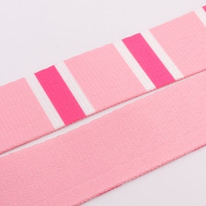 Pink Stripe Webbing 50mm(w) Pattern Webbing Belt Key Fobs Strap Webbing ...