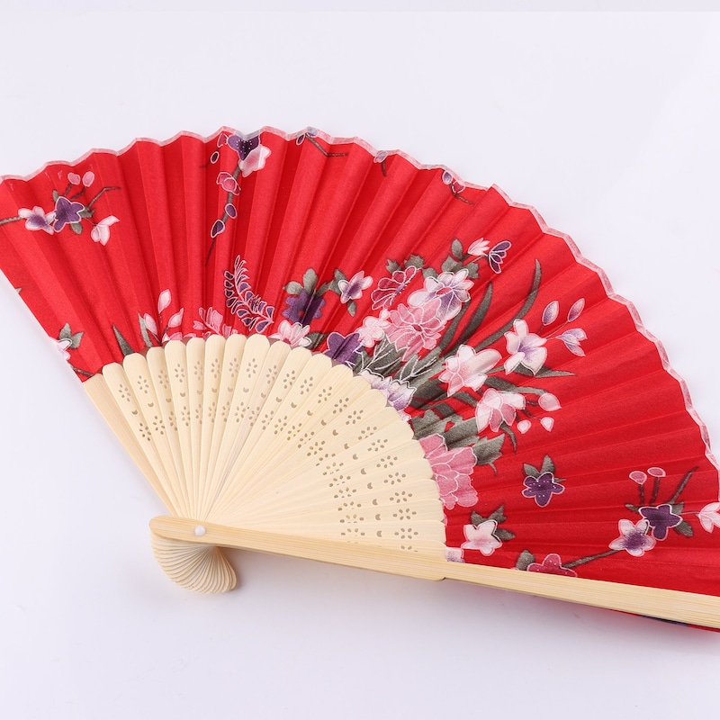 Silk and Bamboo Hand Held Fans - Etsy