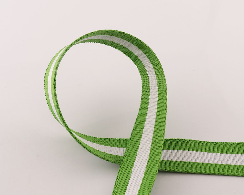 Green Stripe Webbing 5 Yards25mm Webbing Fabric Handbag Strap - Etsy