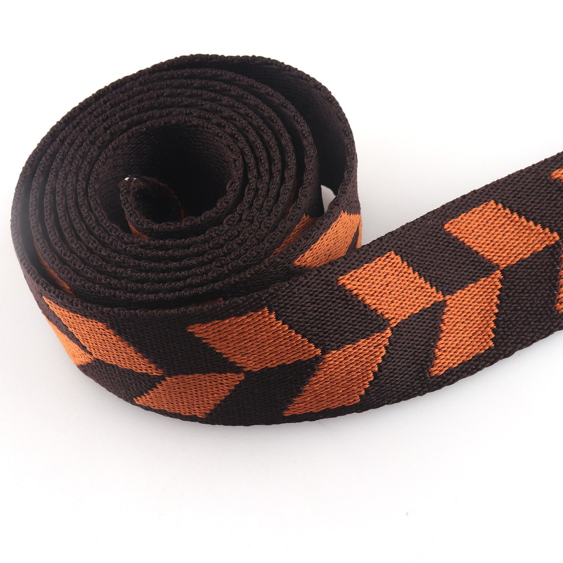 Cotton Webbing 38mm1.5 Dark Brown Stripe Belt Webbing - Etsy