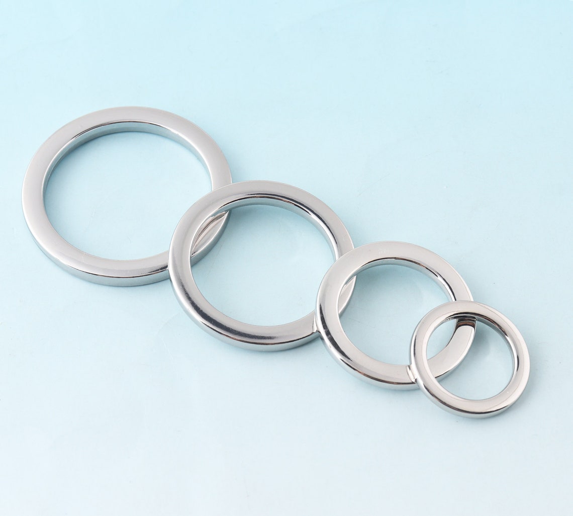 Flat O Rings 19-50mm Silver O Rings Metal O Buckle Belt Strap - Etsy
