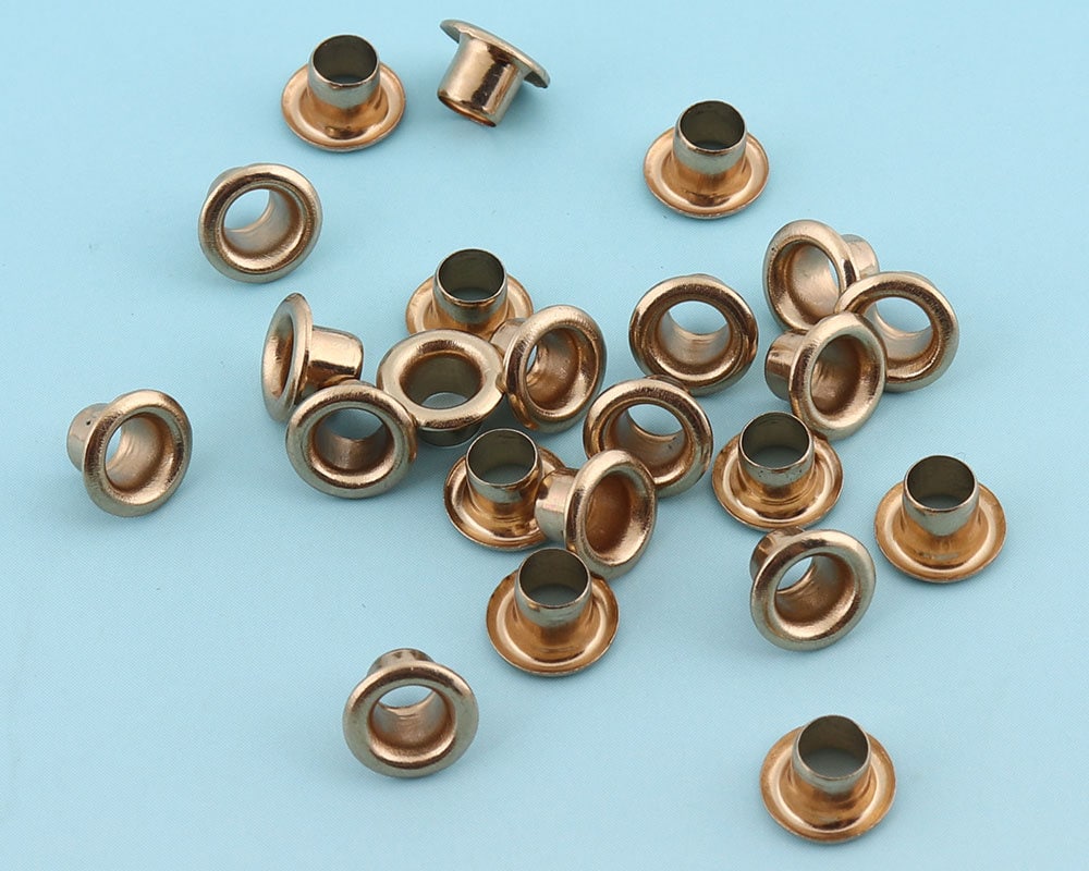 Mini Golden Eyelets 100pcs 7mm Round Grommet Eyelets for Sewing Bead ...