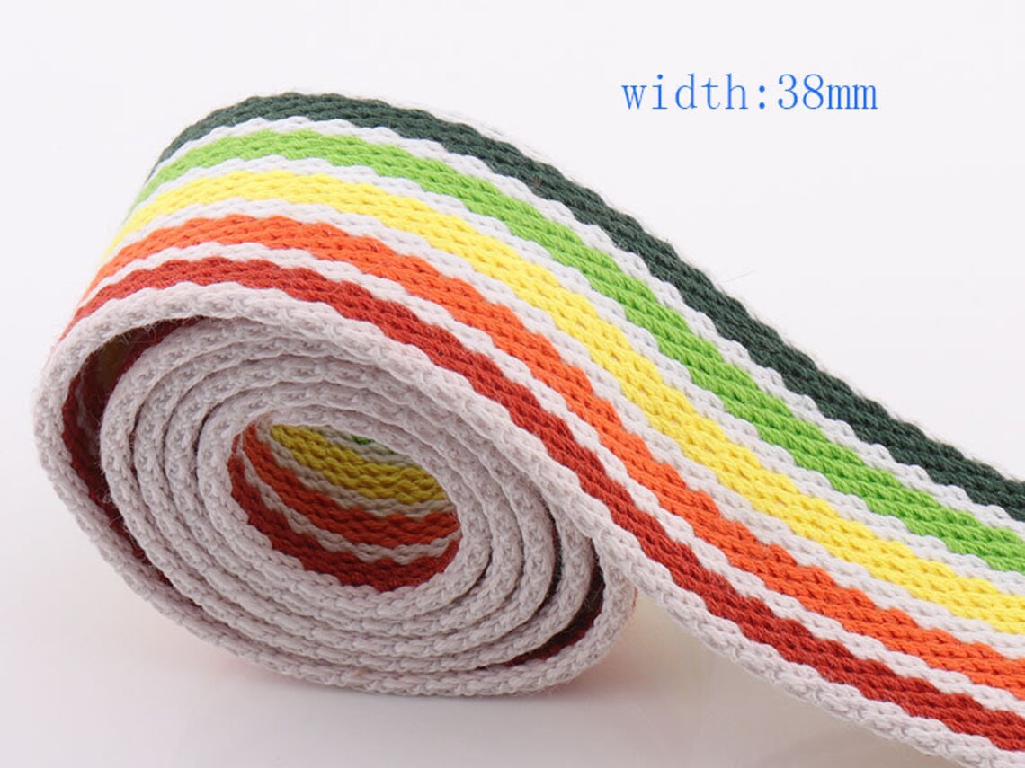 Rainbow Webbing 2 Yard X 38mm-stripes Straps Webbing Canvas | Etsy