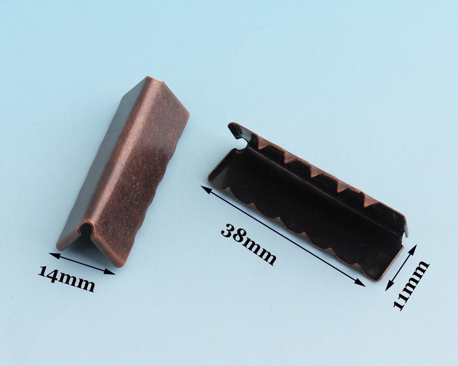 50pcs 39mm Red Copper Ribbon End Clamps Ribbon End Fastener - Etsy