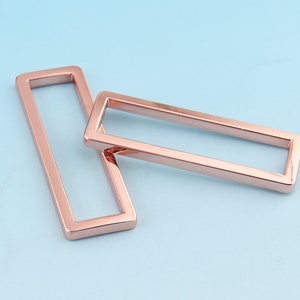 Rose Gold Rectangular Rings 10pcs 250mm Metal/zinc - Etsy