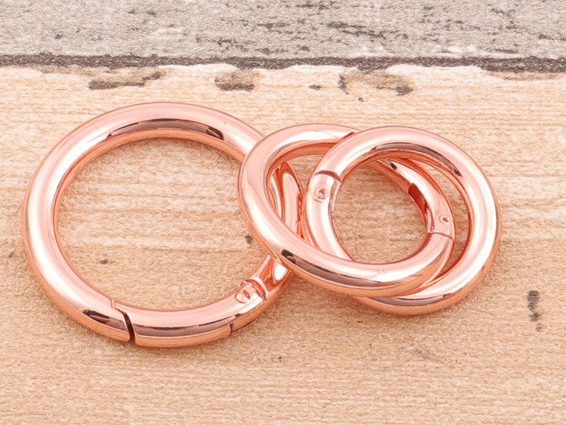Rose Gold Spring Hook Push Gate Snap Hook O Ring Metal Clasp for ...