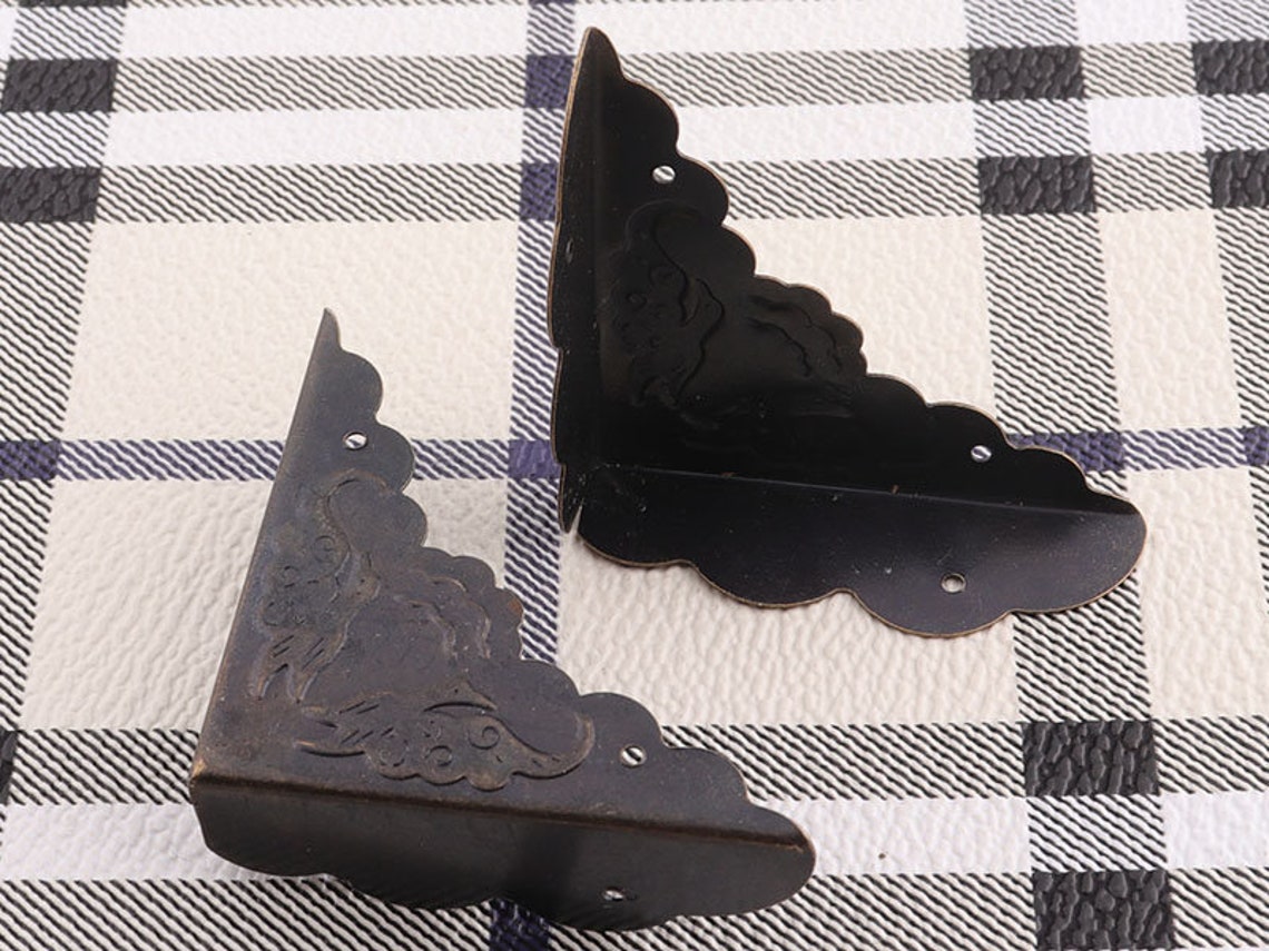 Antique Bronze Corners 8pcs*1 5/8"(40mm) Embossed Corner Decorative ...