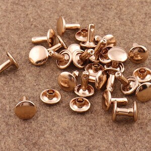 10*8mm Gold Rivets Metal Button Double Capped Rivets Double Head Purse ...