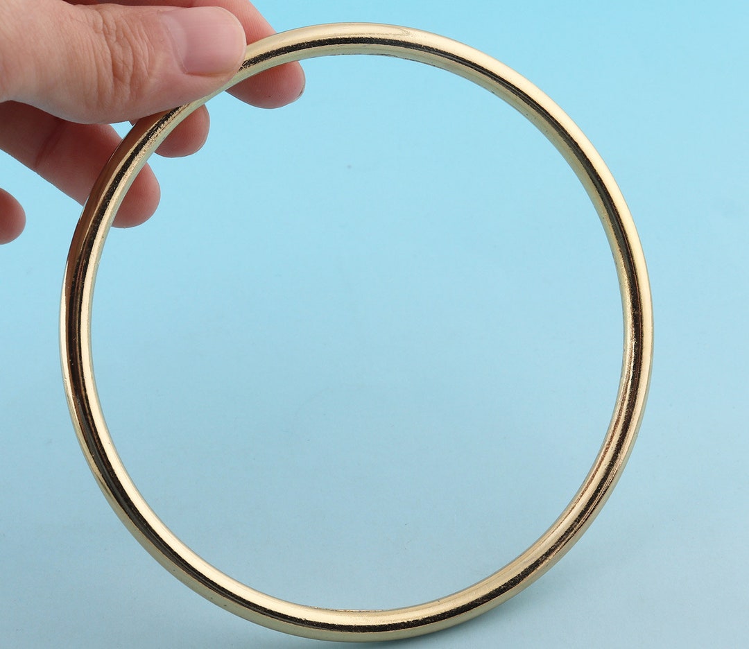 Light Gold O Ring 3 1/2"(90mm) Metal O Buckle Bag Strap Buckle Webbing ...