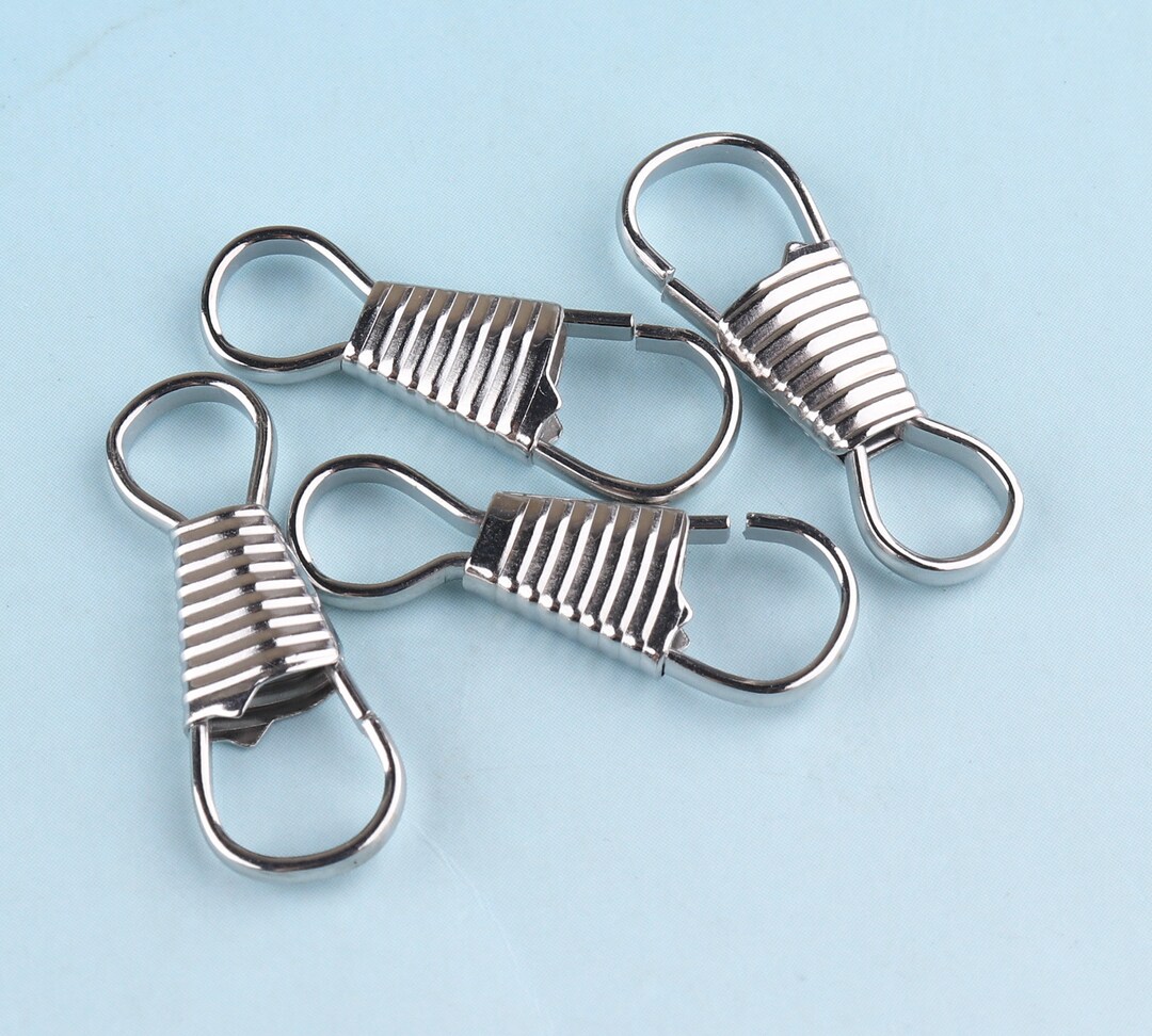Lanyard Hook Clips 100 Pcs 24 Mm Silver Tone Clasp for ID Card Lanyard ...