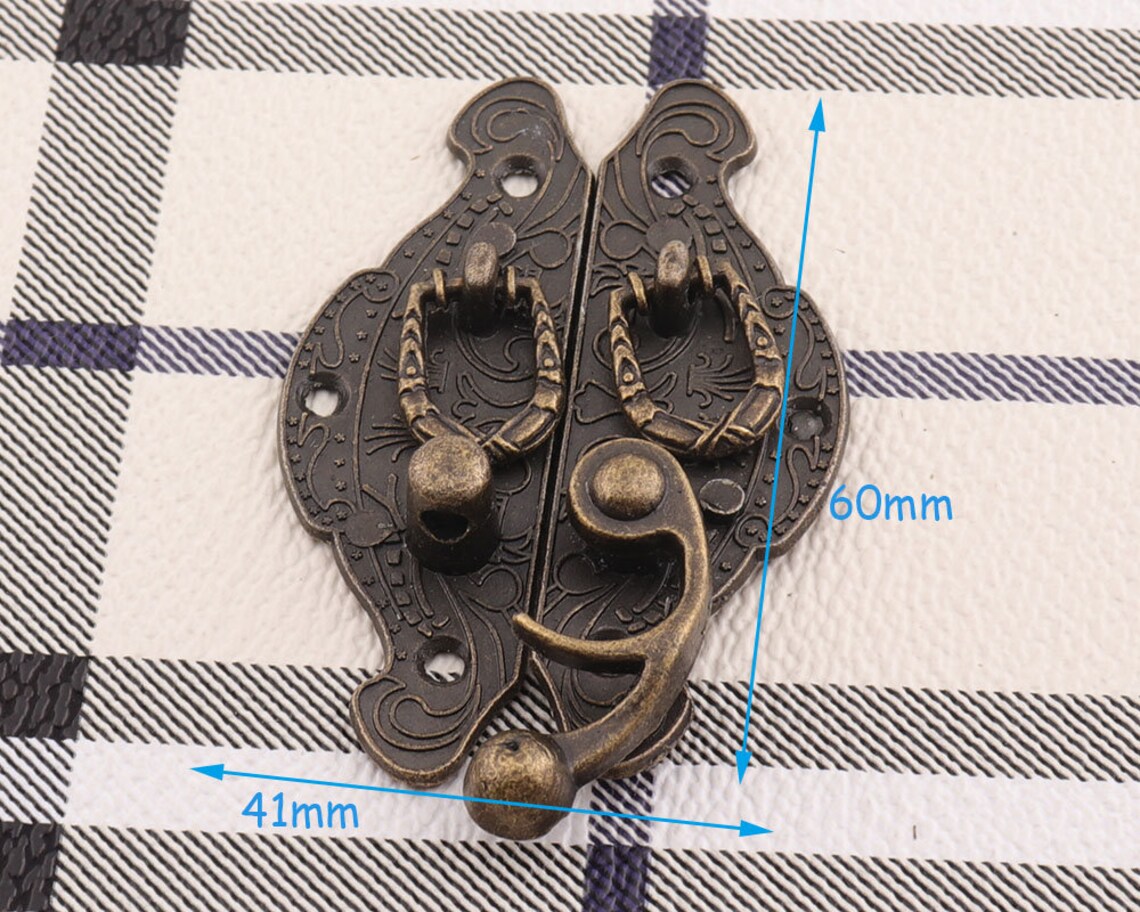 Vintage Box Latch 6041mm Antique Embossed Hasp Box Hardware | Etsy