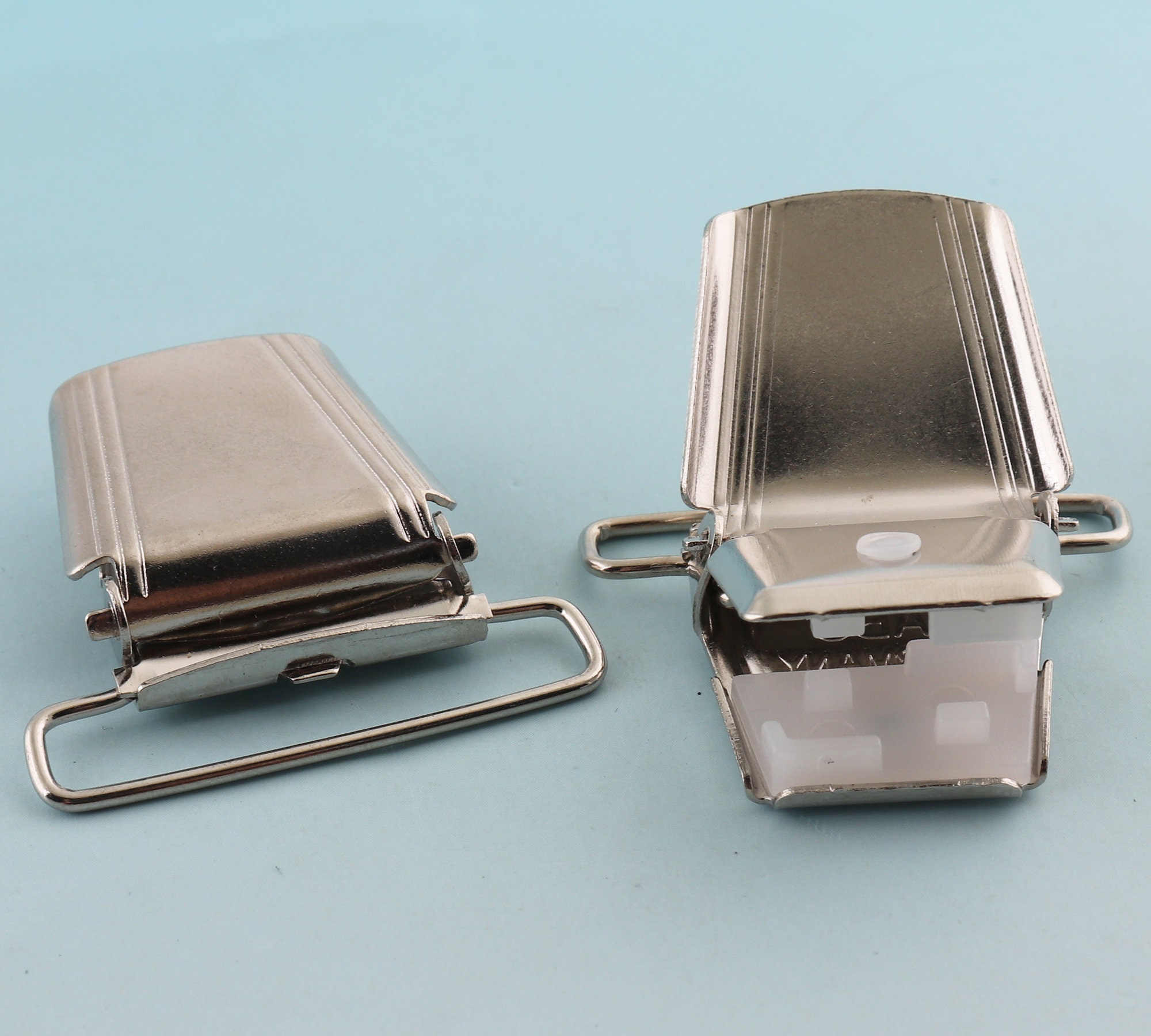 Silver Suspender clips 6pcs 3636mm Metal Kam Clips Dummy | Etsy