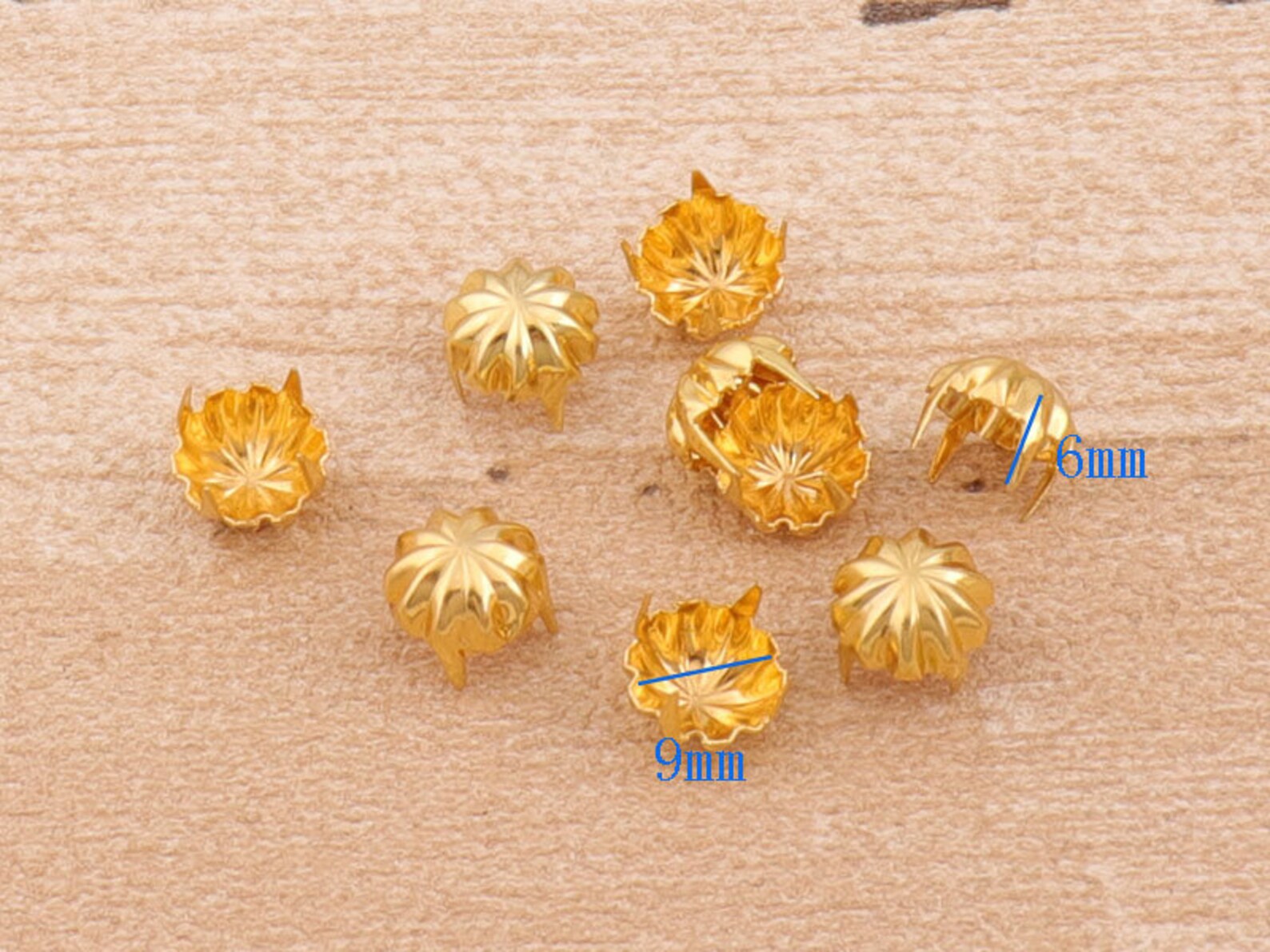 Nailheads Studs 100pcs Golden Nailhead 9 Mm Metal Decorative | Etsy