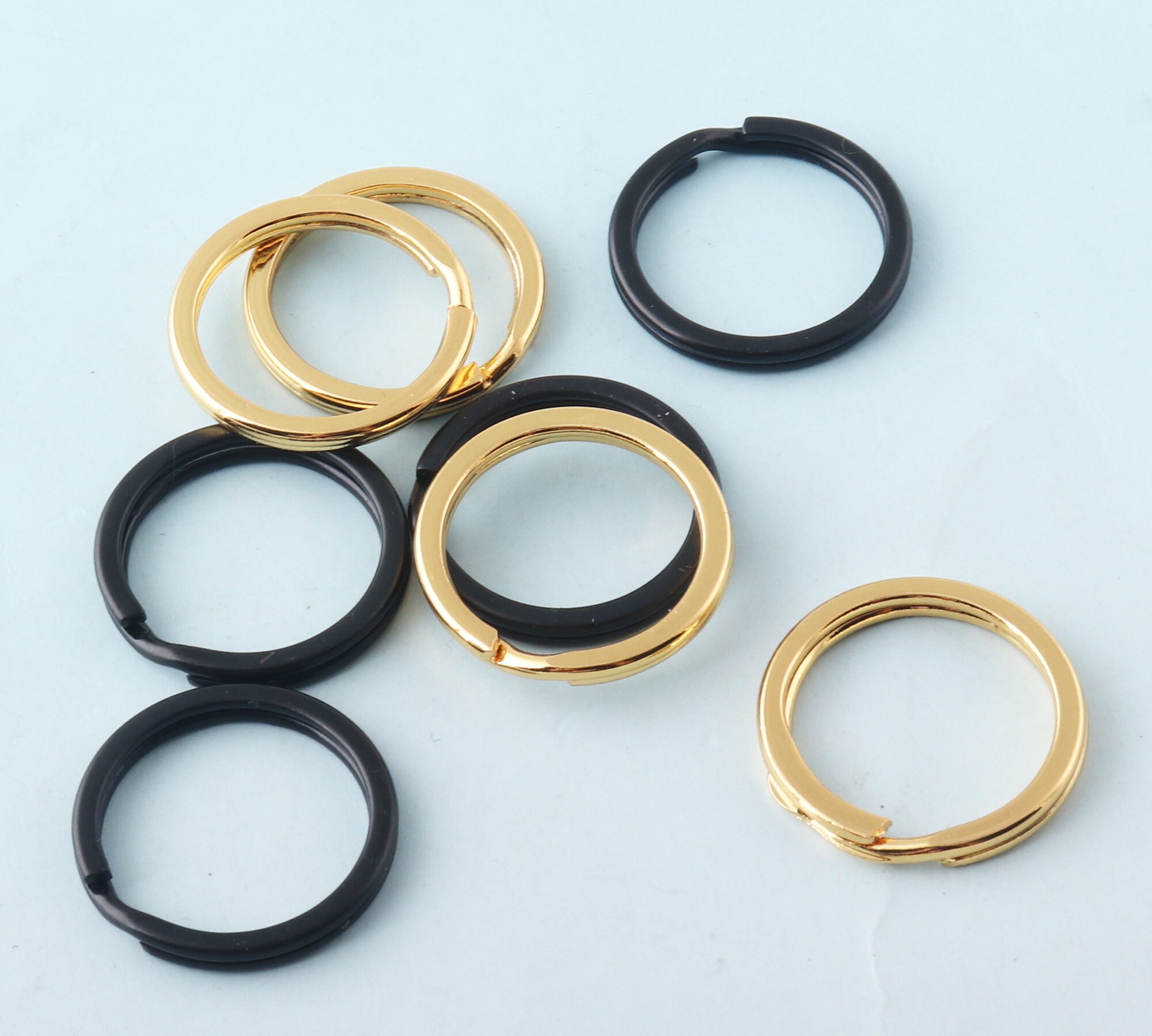 20mm Mini Split Rings Flat Keyrings Black Key Ring O Rings - Etsy