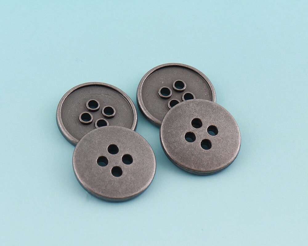 Antique Silver Buttons 8pcs 20mm Metal Shank Buttons | Etsy