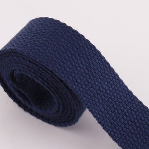 Dark Blue Webbing 5 Yards*25mm Stripe Webbing Fabric Belt Canvas ...