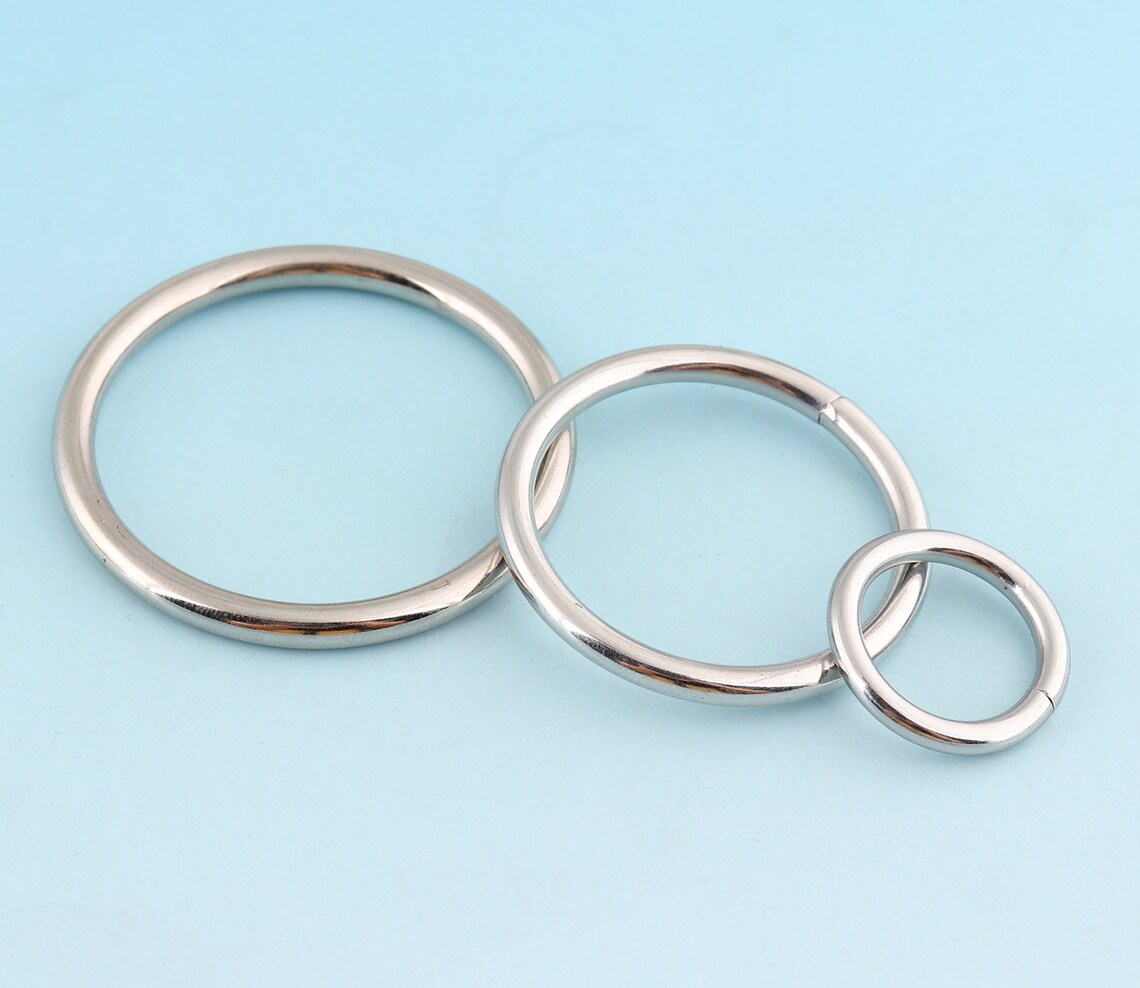 Silver O Ring 20pcs 19mm/32mm/40mm Non Welded Metal O Buckle - Etsy