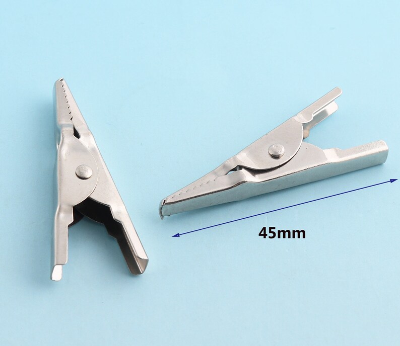 Alligator Clips With Teeth 20pcs 45mm Silver Alligator Clips - Etsy