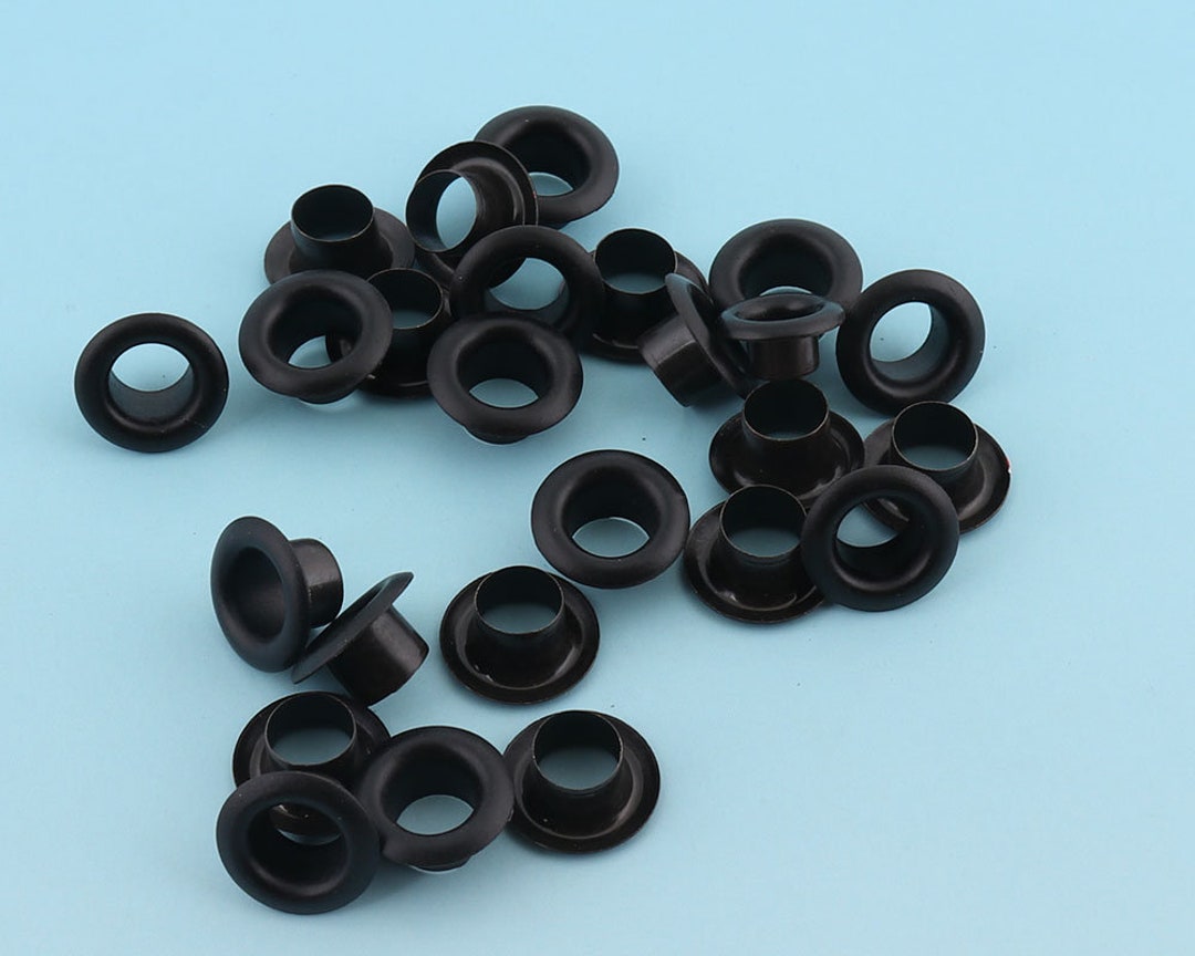 Black Eyelets 100pcs 9mm Round Grommet Eyelets Metal/copper Eyelets for ...