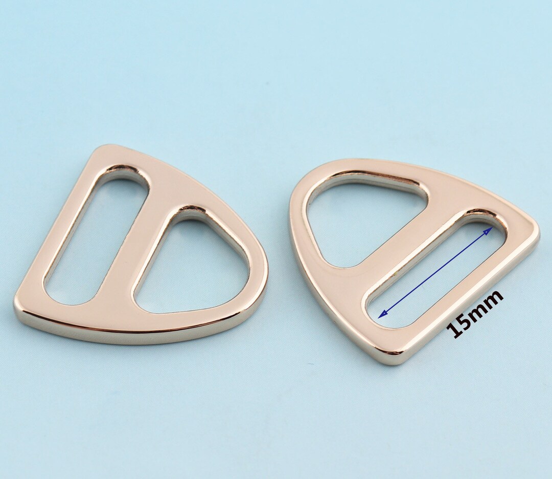 Light Gold Adjuster Buckle 6pcs 15mm Metal/alloy Slide Belt Buckle Tri ...
