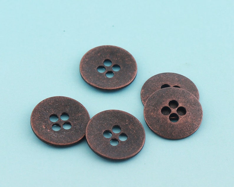 Red Copper Buttons 10sets 12mm Metal Shank Buttons Clothing - Etsy