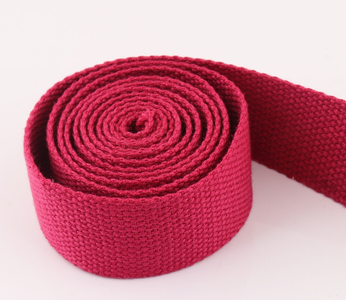 Rose Red Webbing Cotton Webbing 3/5yards32mm Solid Color - Etsy