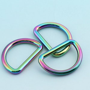 Rainbow D Rings 10pcs 20mm/25mm Metal/alloy D Ring belt Buckle Purse ...