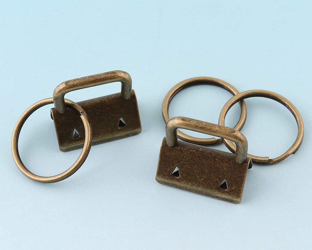 Bronze Key Fobs Hardware 25MM Key Ring Key Chains Key Lanyard Metal Key ...