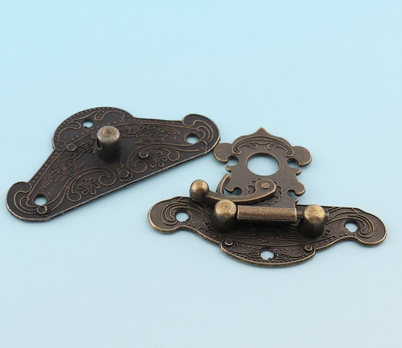 Vintage Box Latch 6652mm Antique Embossed Hasp Box Hardware - Etsy