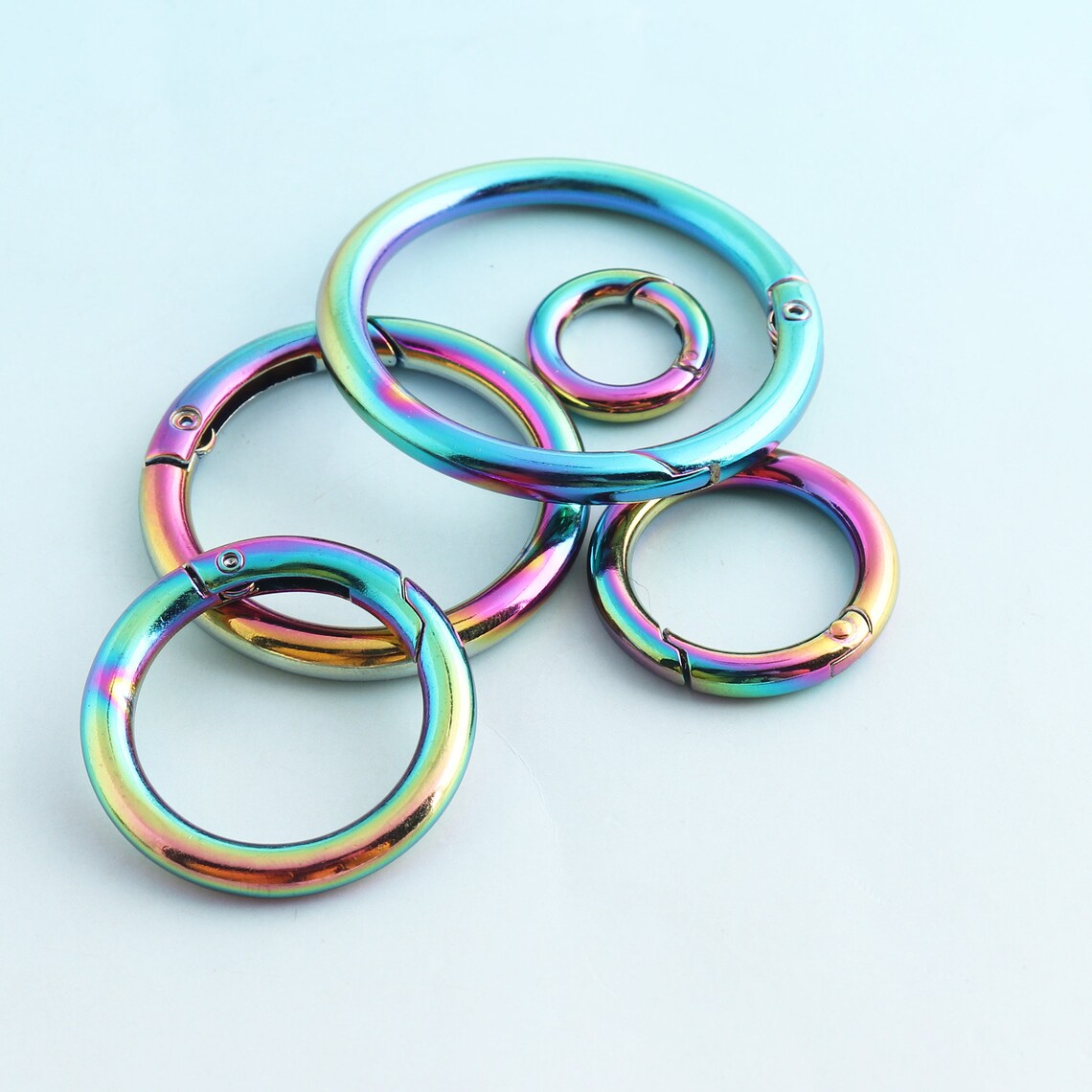 Rainbow Spring Hook Push Gate Snap Hook Metal O Ring for Strap | Etsy