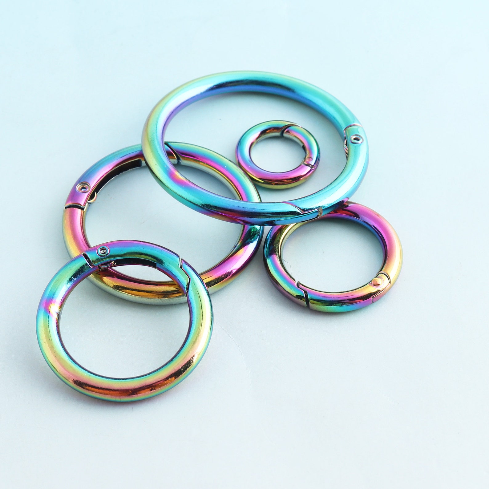 Rainbow Spring Hook Push Gate Snap Hook Metal O Ring for Strap | Etsy