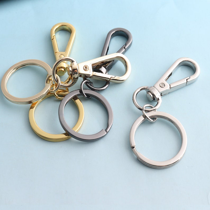 Silver Swivel Clasp With Key Rings 6pcs Snap Hook Metal Lanyard Clasp ...