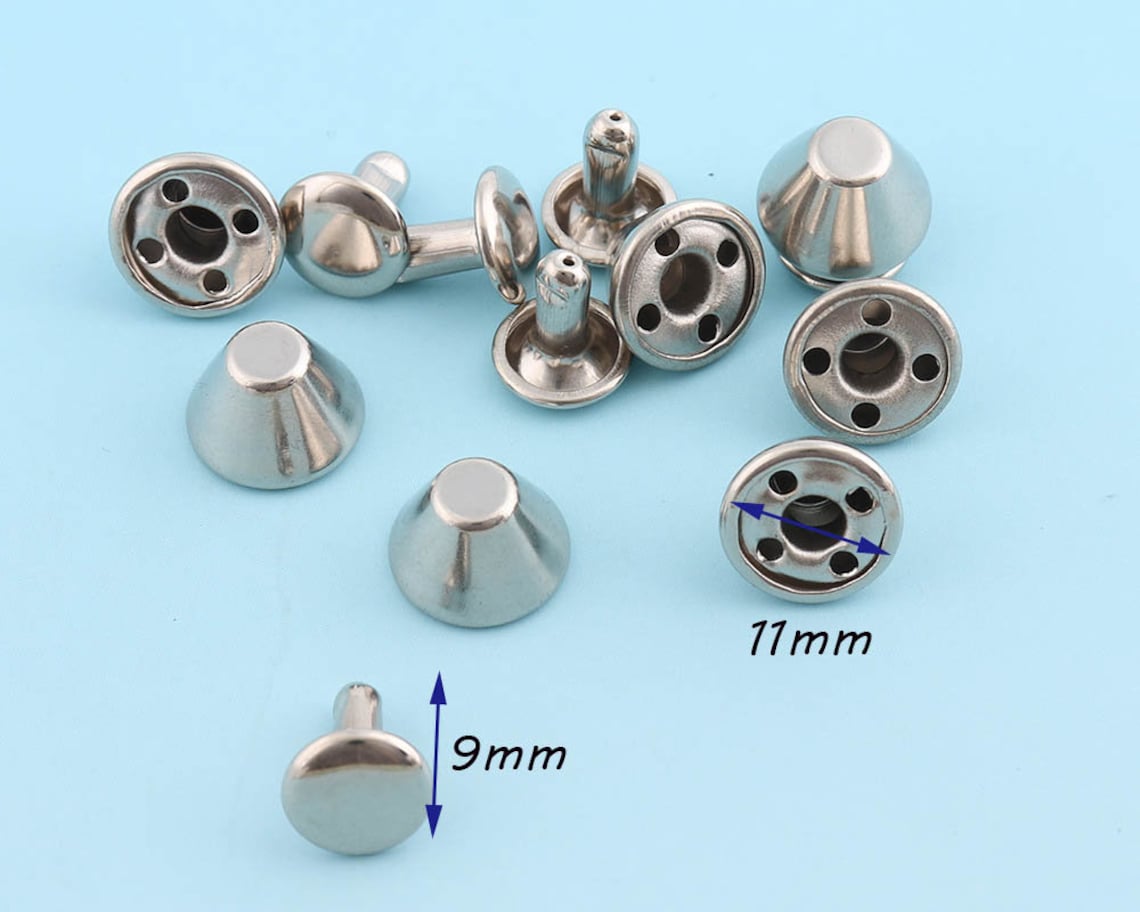 Silver Rivets Metal Grommet Rivet Button 30sets 119mm Double - Etsy