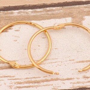 Golden O Ring Spring Hook 2 1/4 " Push Gate Snap Hook Large Key Chain ...