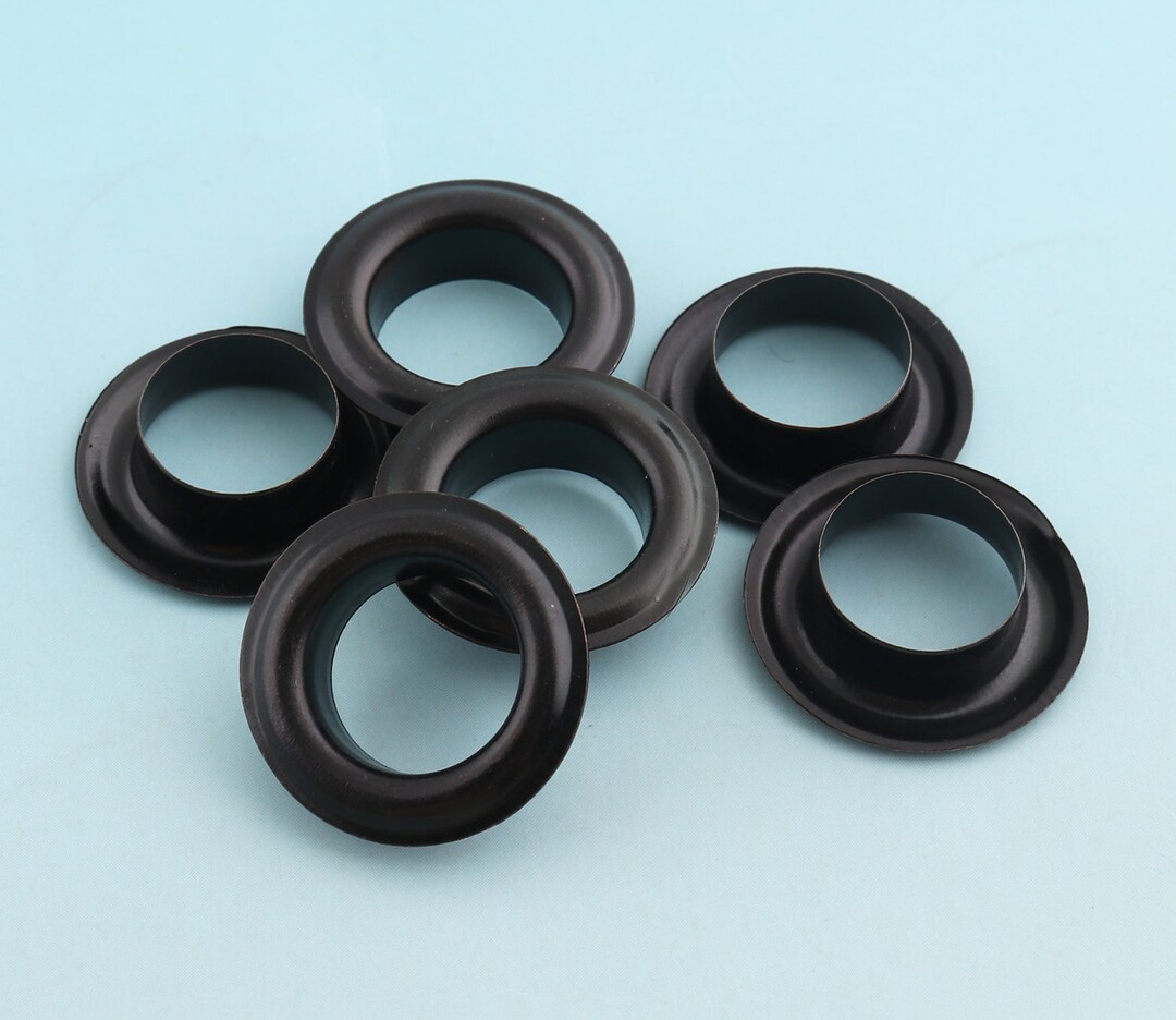 30sets 12mm Large Eyelets With Washer Black Round Grommet Eyelets for ...