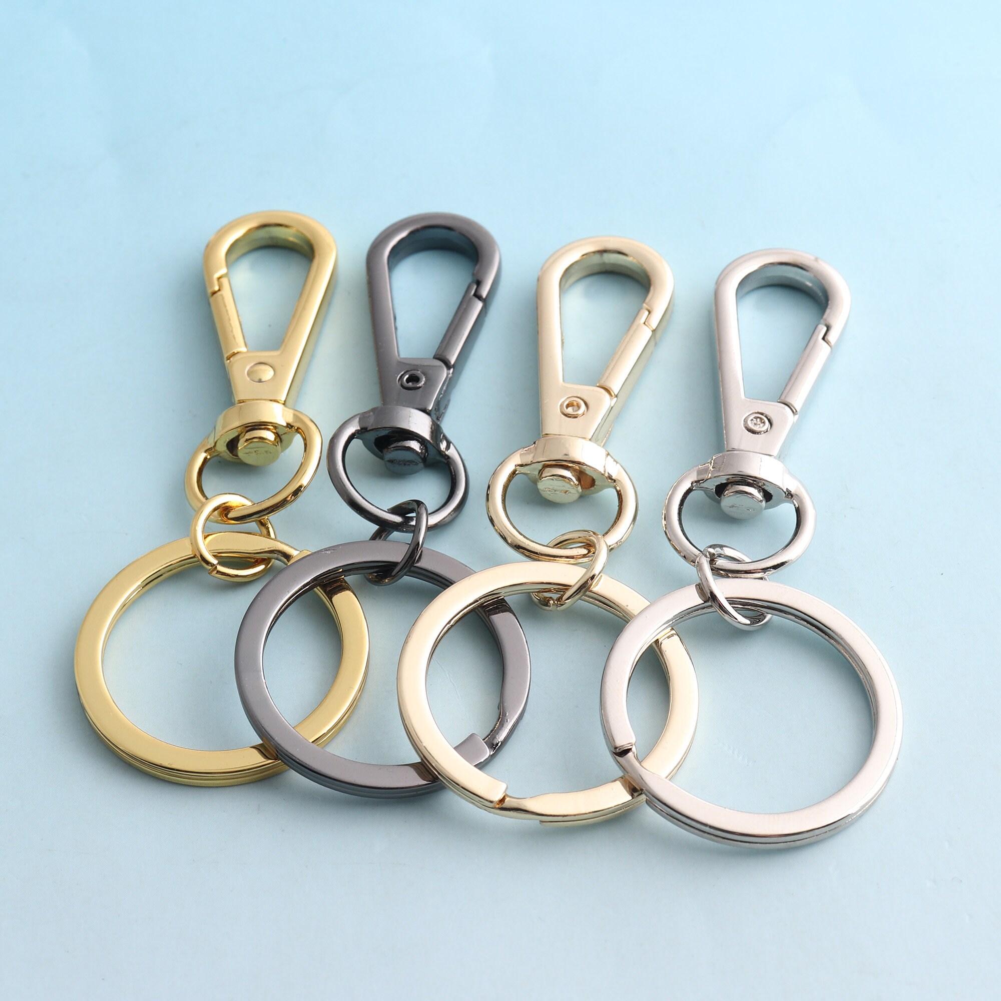 Silver Swivel Clasp with Key rings 6pcs Snap Hook Metal | Etsy