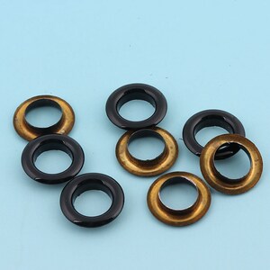 Black Eyelets 100pcs 11mm Round Grommet Eyelets for Sewing Bead Cores ...
