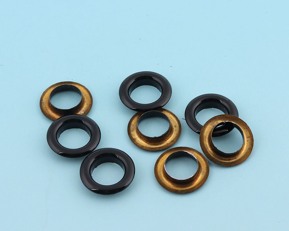 Black Eyelets 100pcs 11mm Round Grommet Eyelets for Sewing Bead Cores ...