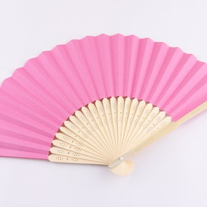Floral Flower Hand Fans Hot Pink Fans Chinese Paper Fans Folding Fans ...