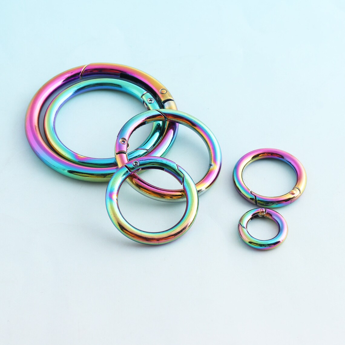 Rainbow Spring Hook Push Gate Snap Hook Metal O Ring for Strap | Etsy
