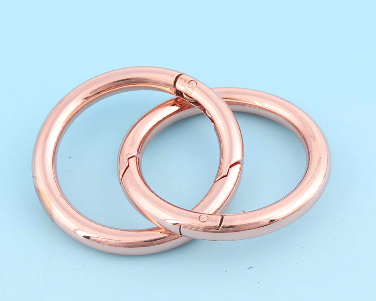 Rose Gold Spring Hook Push Gate Snap Hook4pcs 1 1/2" Metal/alloy Clasp ...
